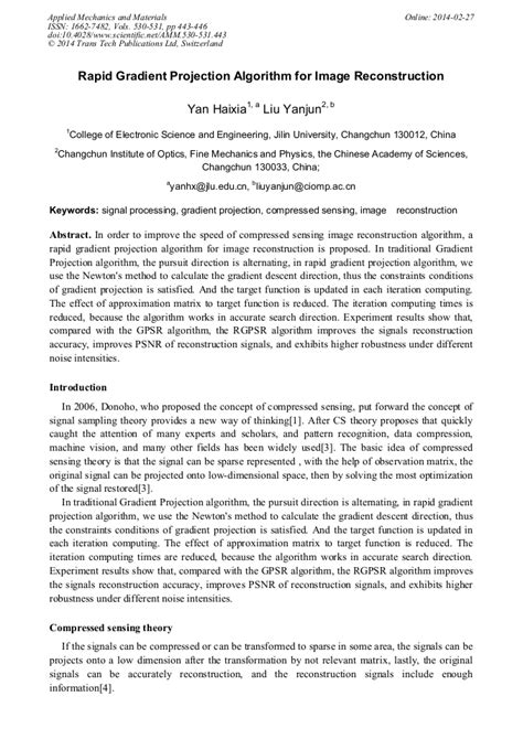 rapid gradient projection algorithm for image reconstruction scientific
