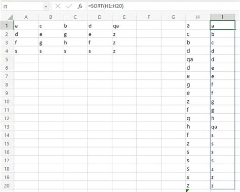 excel how to populate an alphabetically sorted column from contents of other columns page 2