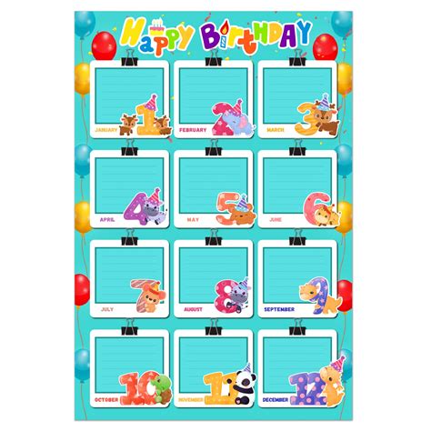 Buy FaCraft Happy Birthday Chart 12 X18 Birthday S For Classroom