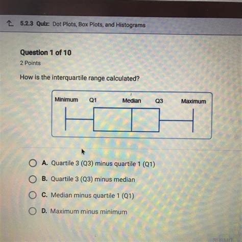 how is the interquartile range calculated minimum q1 q1 median median q3 q3 maximum maximum