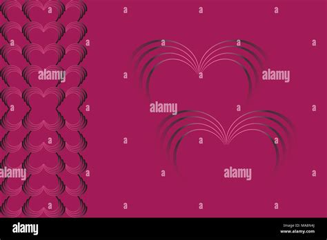 Abstract Pattern Of Stacked Heart Shape Concepts Of Love Romance