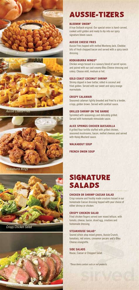 Outback Steakhouse Printable Menu With Prices Web Need To Know Menu
