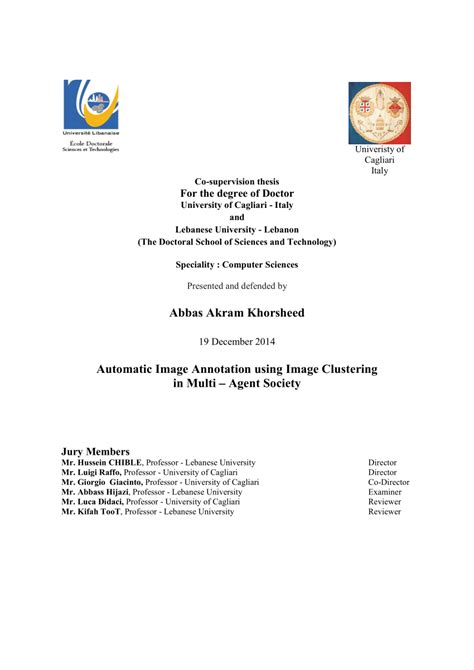 pdf automatic image annotation using image clustering in multi agent society
