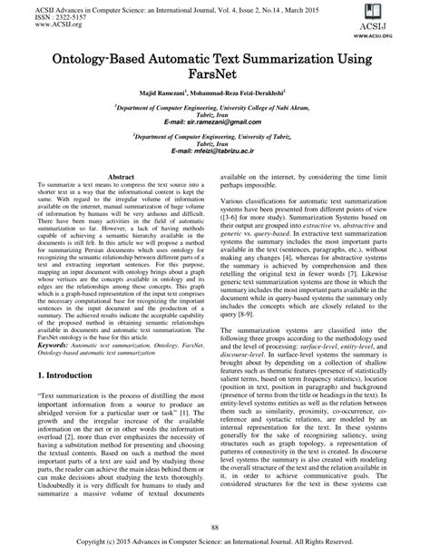 pdf ontology based automated text summarization using farsnet