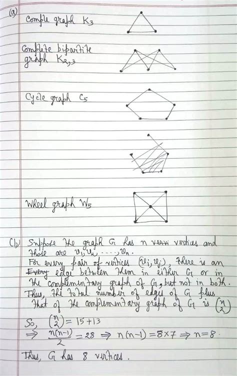 [solved] consider a graph g with vertex set v and edge set e the course hero