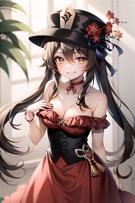 Ai Art Lora Model Hu Tao Genshin Impact V Pixai