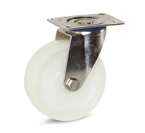 Roulette Pivotante En Nylon Inox Avec Plateau Sup Rieur Mm Kg