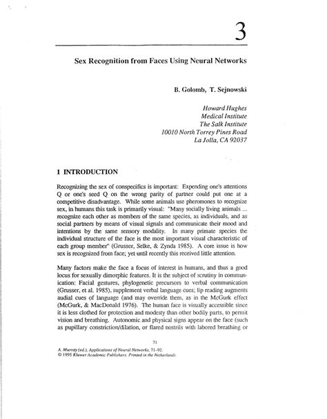 pdf sex recognition from faces using neural networks