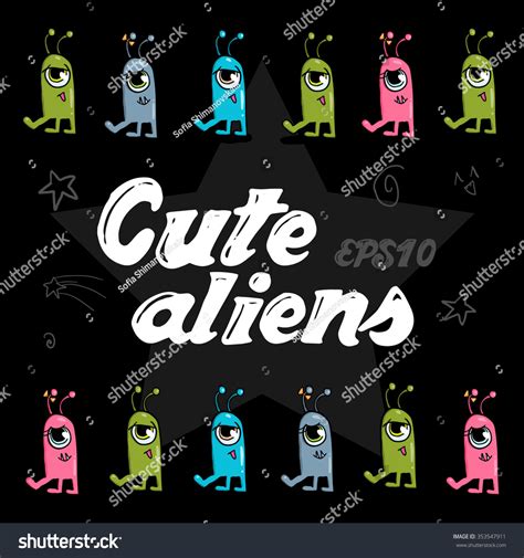 Funny Monsters Cartoon Characters Vector Illustration