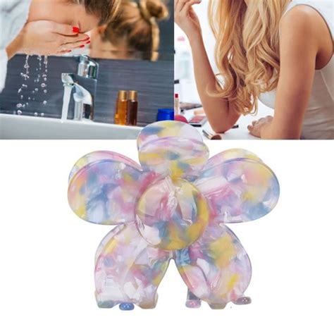 Pince à cheveux en forme de fleur Pince à cheveux en plastique acétate