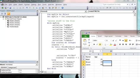 excel 2010 vba tutorial 113 creating a html file youtube