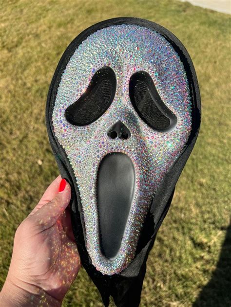 Bedazzled Scream Mask Etsy Scream Mask Bling Ideas Bedazzled
