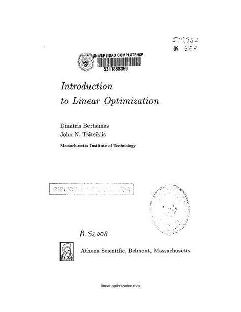 PDF Introduction To Linear Optimization Intro DOKUMEN TIPS