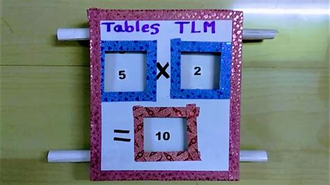 tables tlm easy tlm for maths working model youtube