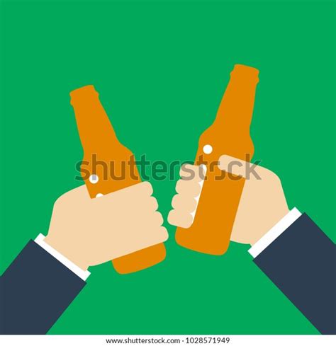 Beer Party Icon Silhouette Two Mans Stock Vector Royalty Free