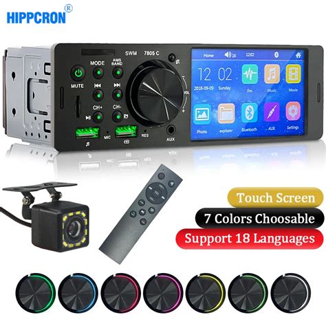 Hippcron Car Radio 1 Din 4 1 Touch Screen Bluetooth Stereo Mp5 Player