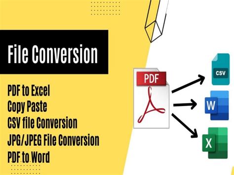 PDF To Excel Word CSV File Conversion Upwork