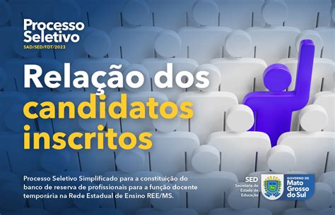 Sed Divulga Rela O Dos Candidatos Inscritos No Processo Seletivo Para