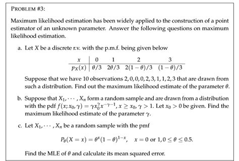 solved maximum likelihood estimation has been widely applied