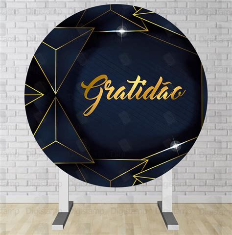 Painel Redondo Sublimado Gratidão PNR615 Digistamp