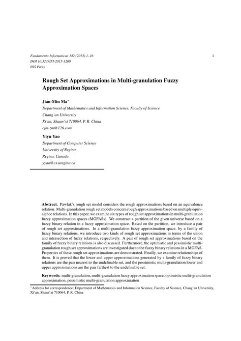 pdf rough set approximations in multi granulation fuzzy approximation spaces