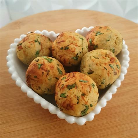Artes da Pró Lú Minha receita de bolinhos de batata doce frango