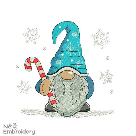 Winter Gnome Embroidery Design Merry Christmas Embroidery D Inspire