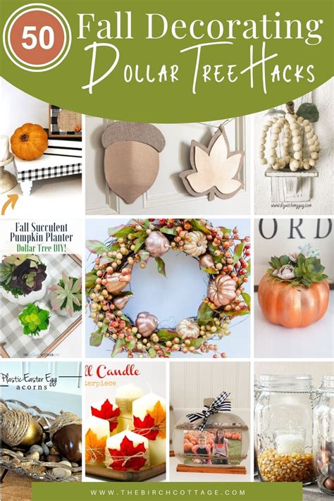 50 Dollar Tree Hacks For Fall Decorating By The Birch Cottage 001 The