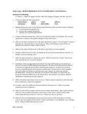Male And Female Reproductive Systems S Docx Study Guide Human