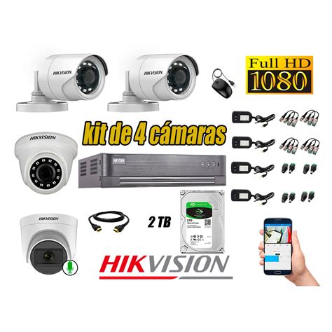 Ripley HIKVISION CÁMARAS VIGILANCIA KIT 4 FULL HD 2TB 1 CAMARA
