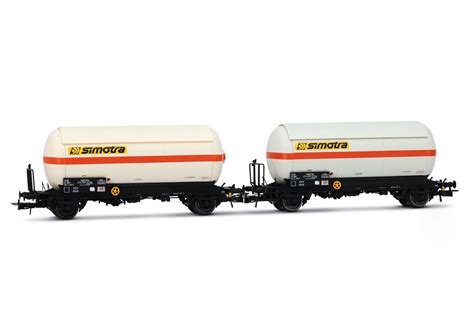 Coffret de 2 wagons citernes à gaz Simotra JOUEF HJ6265 UTM Modélisme