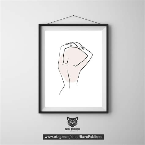 Naked Woman Art Woman Art Print Nude Wall Art Abstract Wall Art