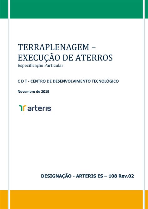 Arteris 108 Manual DNIT TERRAPLENAGEM EXECUO DE ATERROS