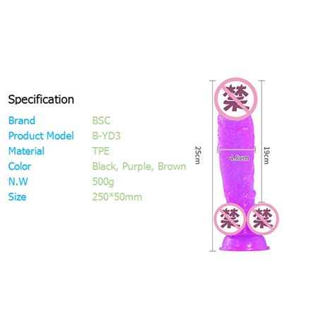 Realistic Male Penis Soft Silicone Dildos Colorful With Suction Base