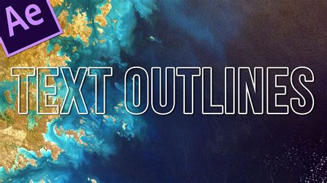 How To Outline Text In After Effects 2 Minute Tuts YouTube