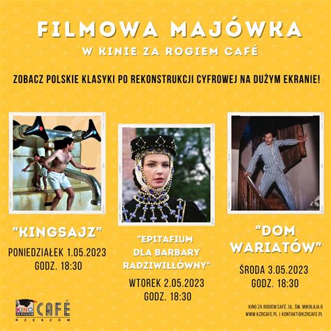 Filmowa Maj Wka W Kinie Za Rogiem Caf Kino Za Rogiem Caf