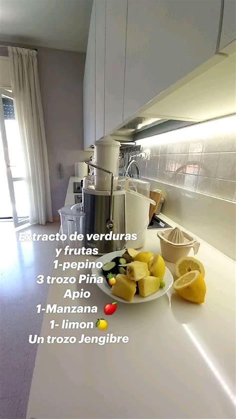 Extracto de verduras y frutas 1 pepino 3 trozo Piña Apio 1 Manzana 1