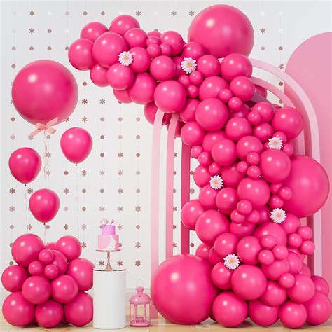 Amazon Pcs Hot Pink Balloons Hot Pink Balloon Garland Arch Kit