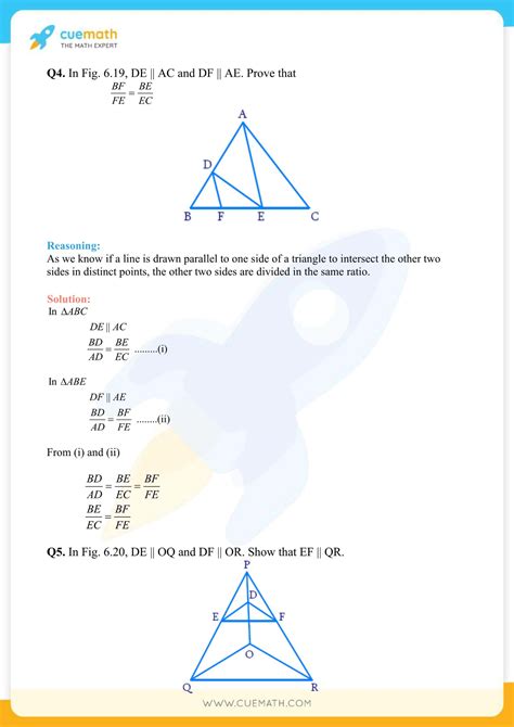 Ncert Solutions Class Maths Chapter Triangles Access Pdf