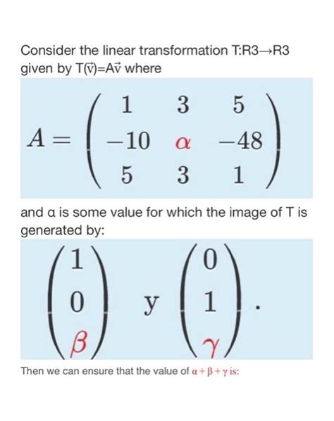 solved consider the linear transformation t r3→r3 given by