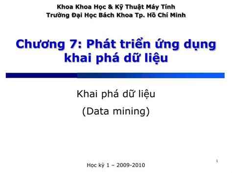 PPT Chương 7 Phát triển ứng dụng khai phá dữ liệu PowerPoint