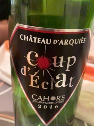 2016 Château Darquies Coup D Eclat Cahors Vivino US