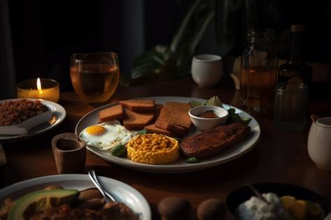 Premium Photo Traditional Colombian Food Bandeja Paisa In A Restaurant