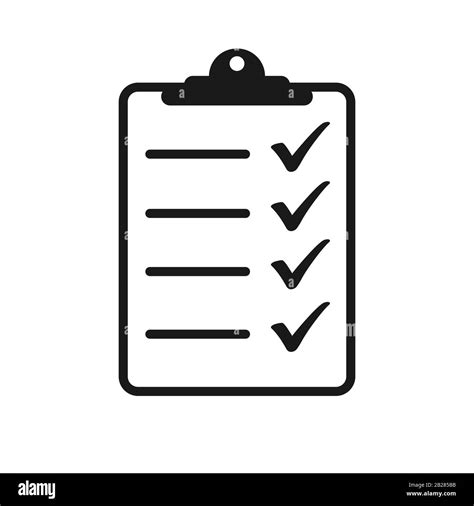 Icon Clipboard Checklist Vector Icon Stock Vector Image Art Alamy