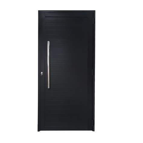 Porta Lambril de Alumínio Preto Puxador Linha Roma Esquerda 210 x