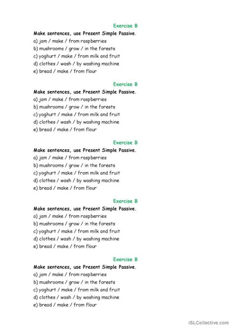 Present Simple Passive General Gramm English ESL Worksheets Pdf Doc