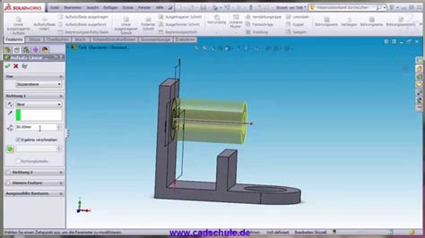 Solidworks Deutsch Tutorial Grundlagen Features Beispiel 2