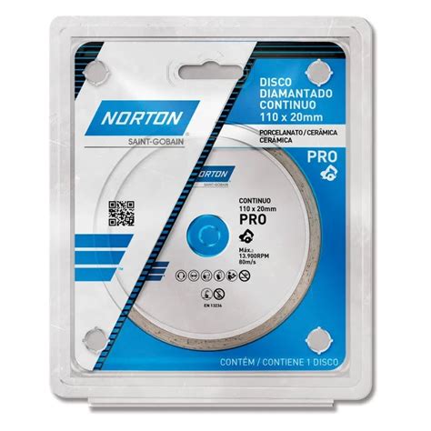Disco Diamantado 110x20 Pro Contínuo Norton Tua Casa Ferragem