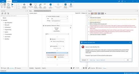 Invoke Workflow Yields Could Not Find Part Of A Path SOLVED Help