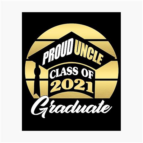 Lámina fotográfica Graduación Orgulloso tío de una clase de 2021